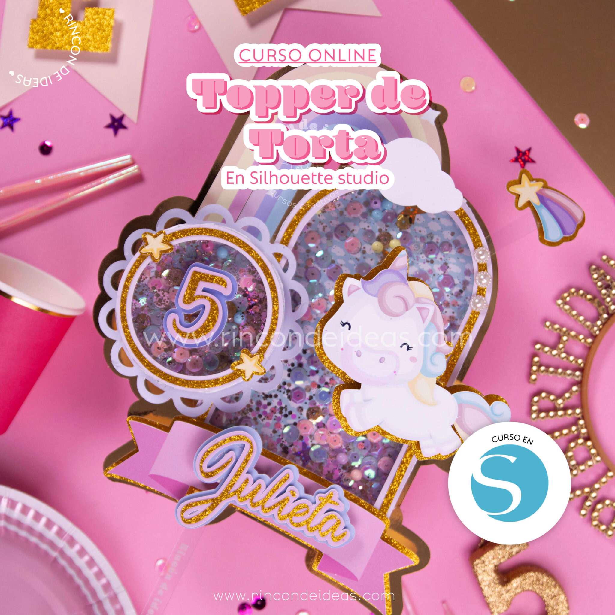 Topper de torta Silhouette – Rincón de Ideas